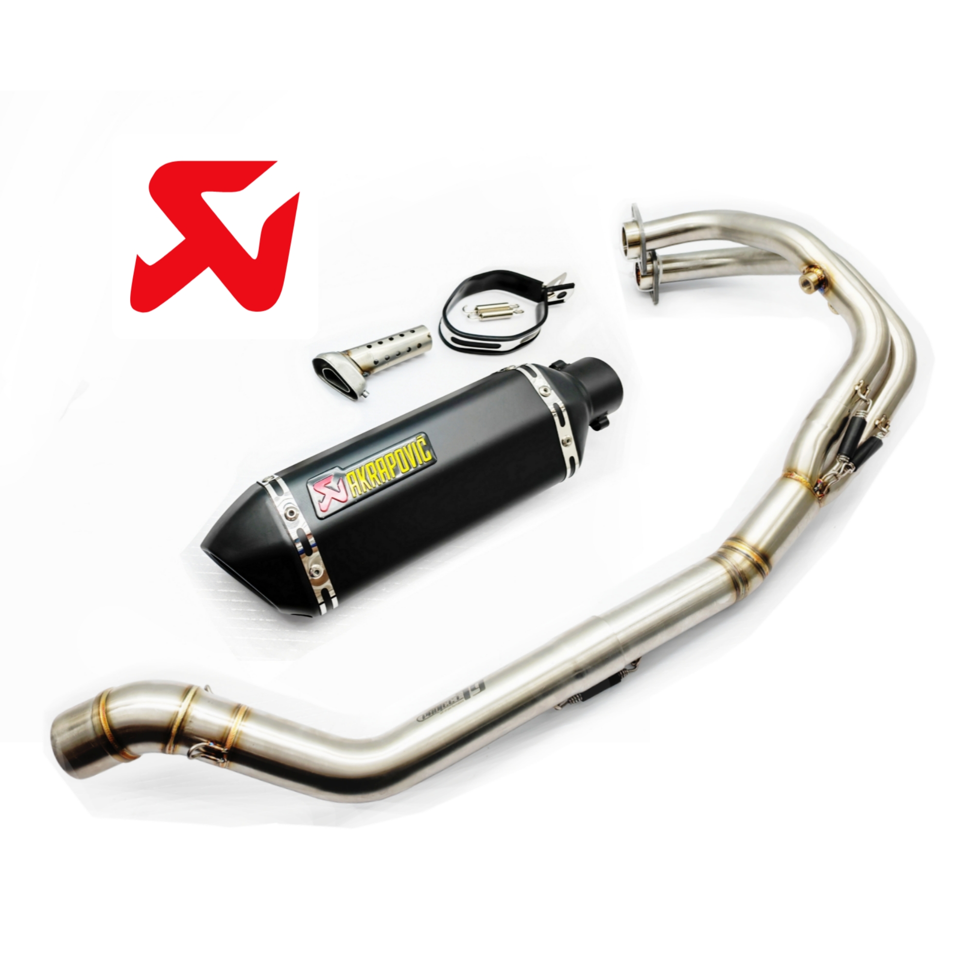 Akrapovic Exhaust QJMotor SRK250RR Full System Piping Stainless Steel ...