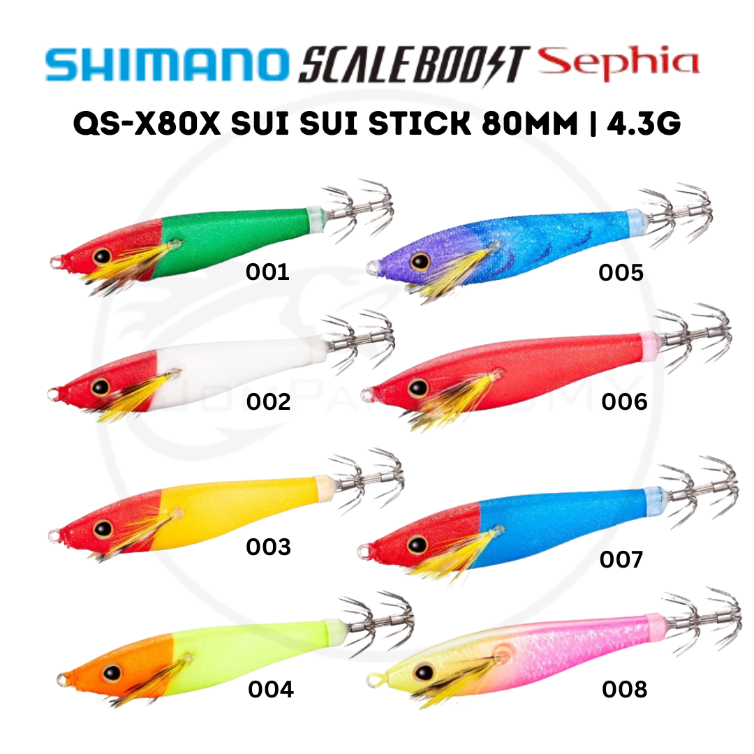Shimano QS-Q80X QS-X80X Sui Sui Stick 80mm Squid Jig Flashboost Scaleboost CandaT SUISUI STICK ...