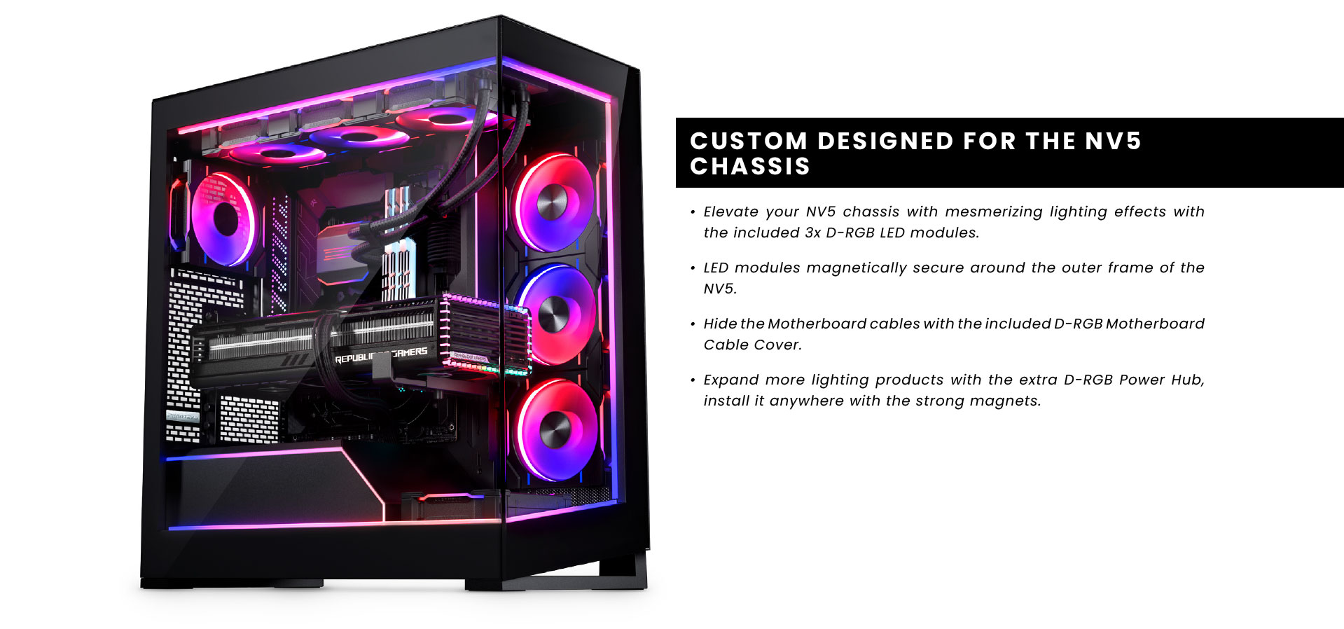 Phanteks Premium DRGB Lighting Kit for NV5 3x D-RGB LED & NV7 & NV9 4x ...