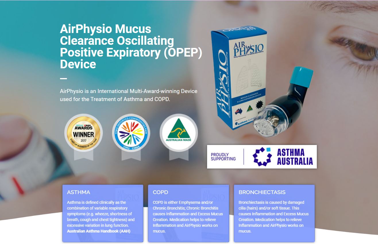 AIRPHYSIO Air Physio Mucus Clearance Oscillating Positive Expiratory ...