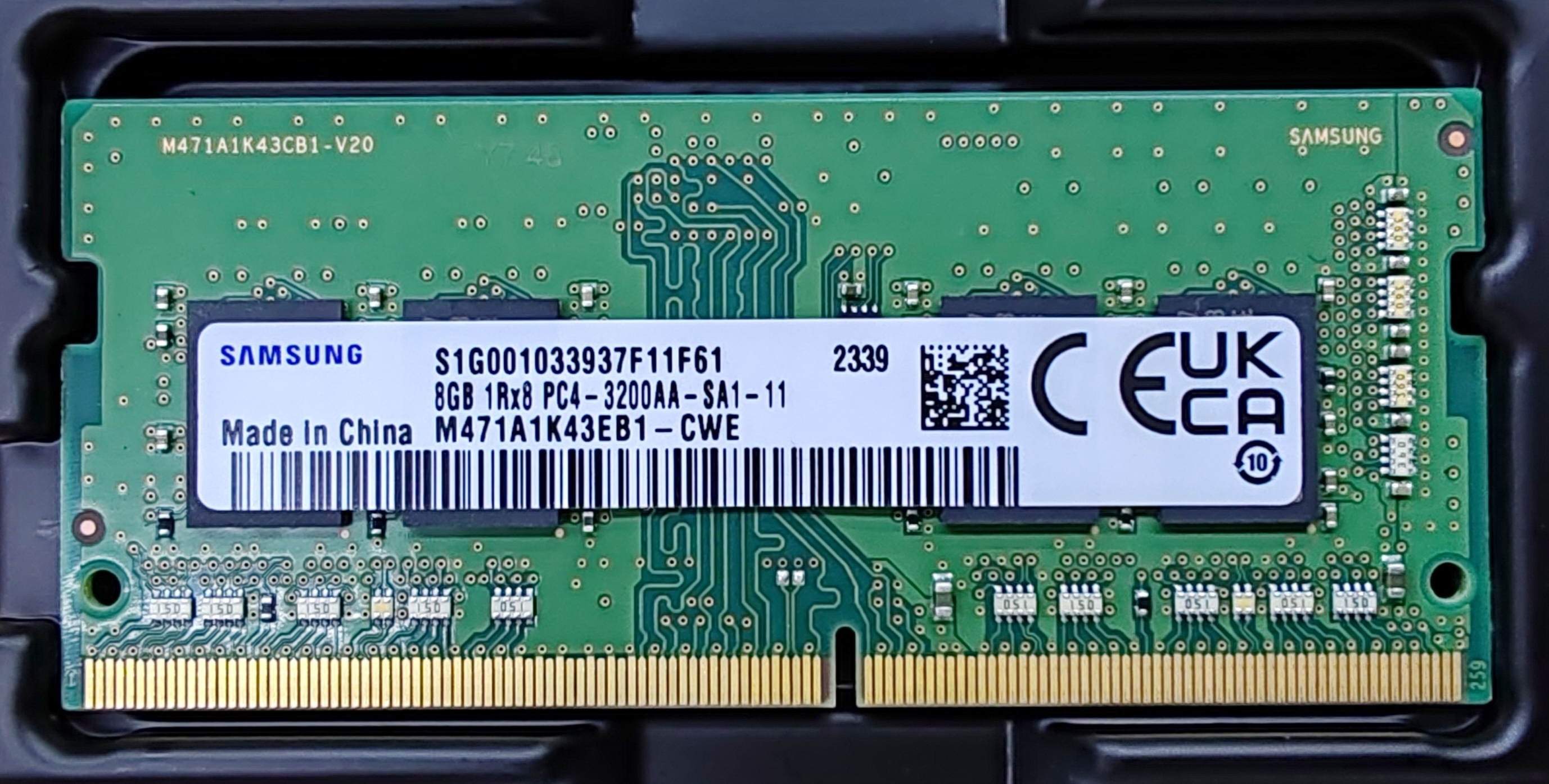SAMSUNG - 8GB DDR4 PC-3200Mhz NOTEBOOK RAM - 1Rx8 (8 Chips) / 1Rx16 (4 ...
