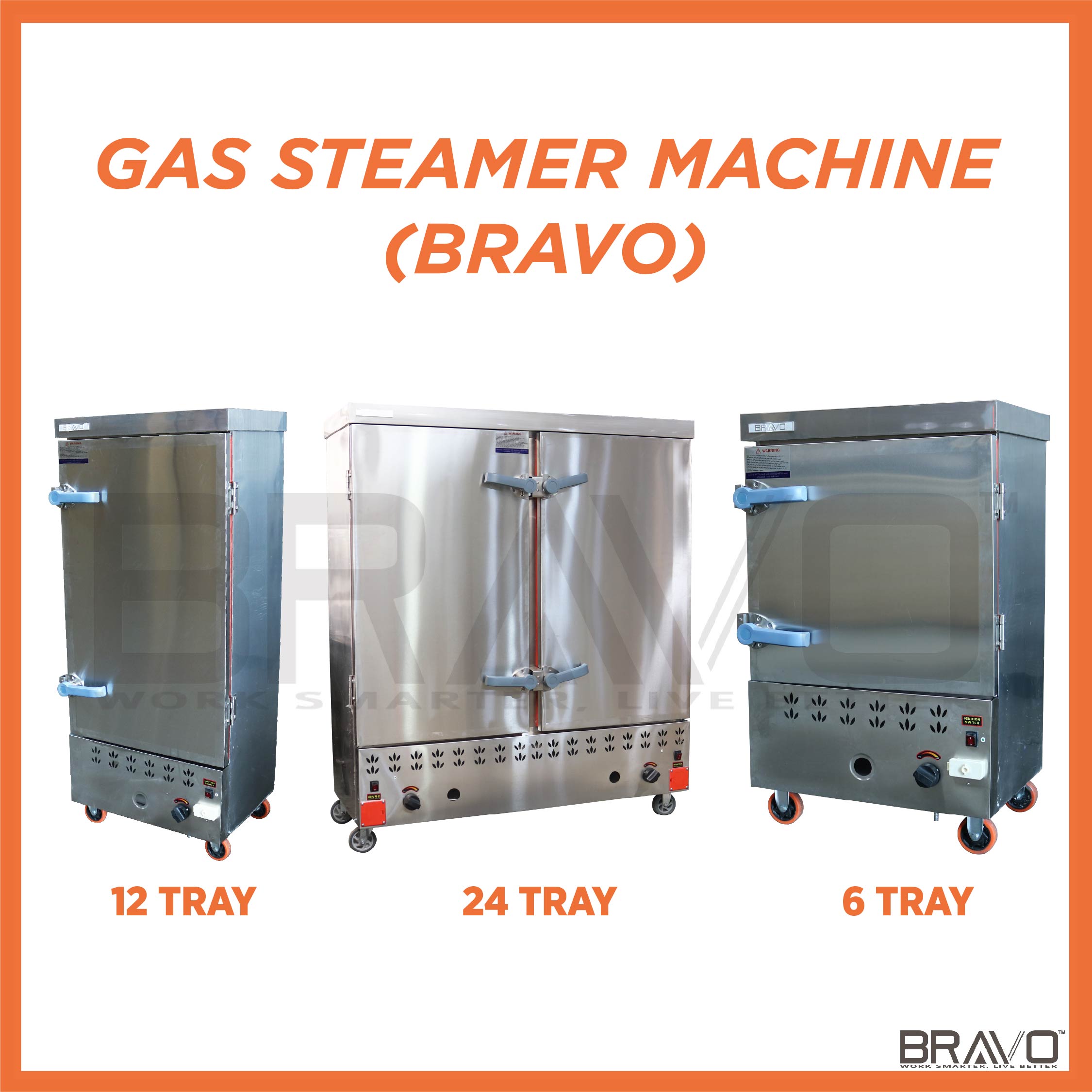 Bravo [12 Tray] Gas Rice Steamer Commercial Machine 12 Stage Steaming ...