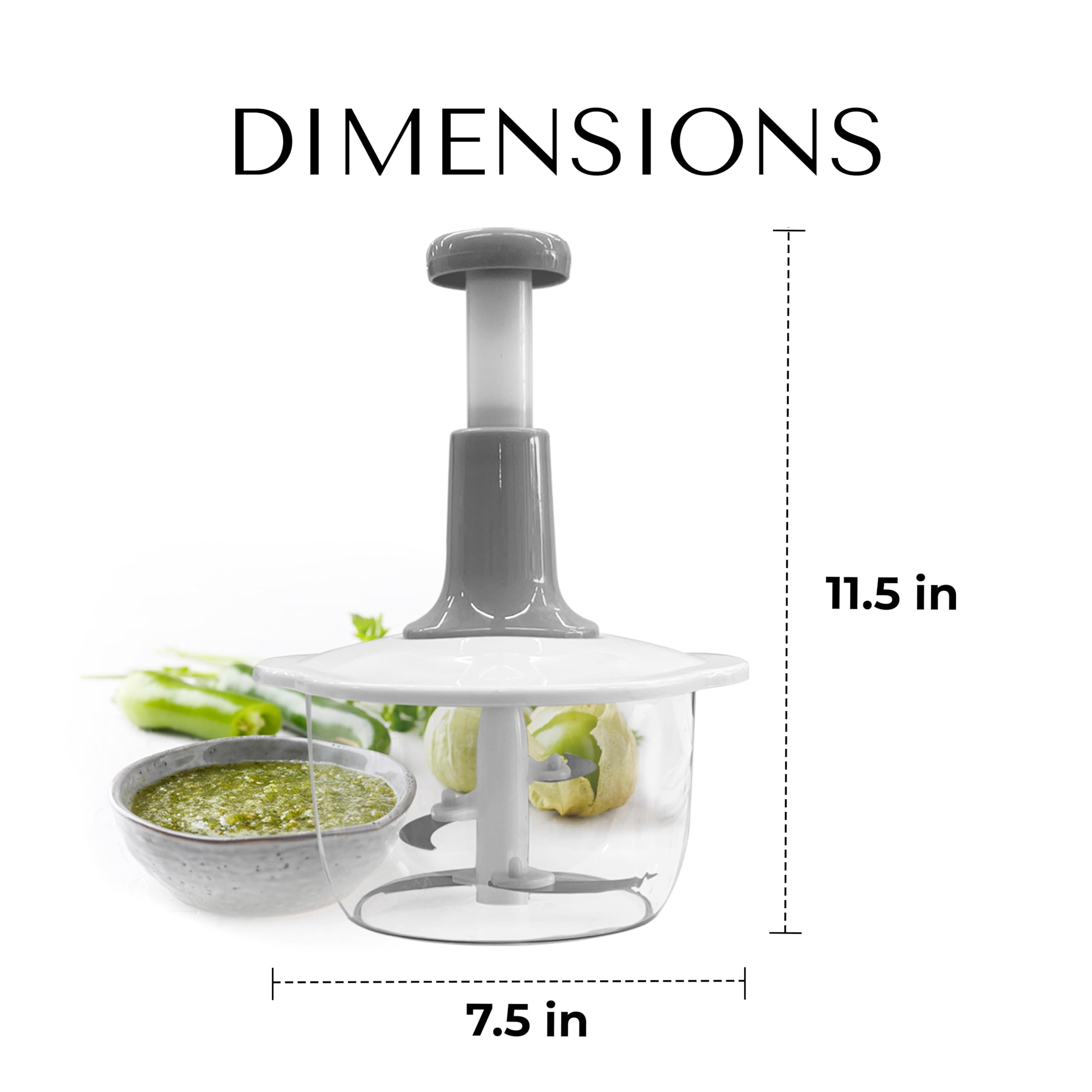 Push Vegetable Chopper, Manual Hand Press Food Processor to Chop ...