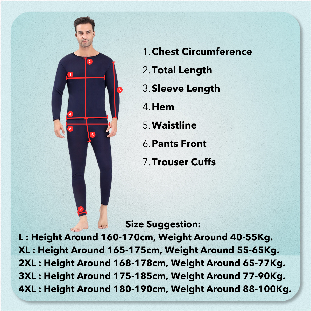 Hitchie 1Set Double Layer Men Winter Sweater Heattech Korean Style ...