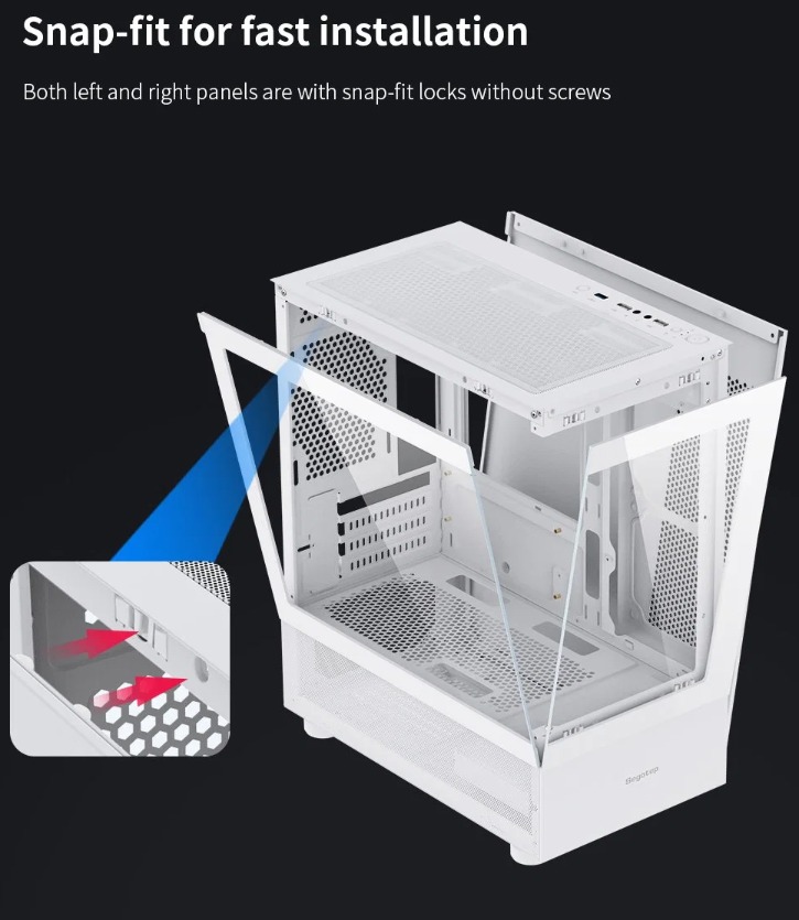 Segotep ENDURA 240S BLACK WHITE MATX Gaming Chassis Casing Case ...