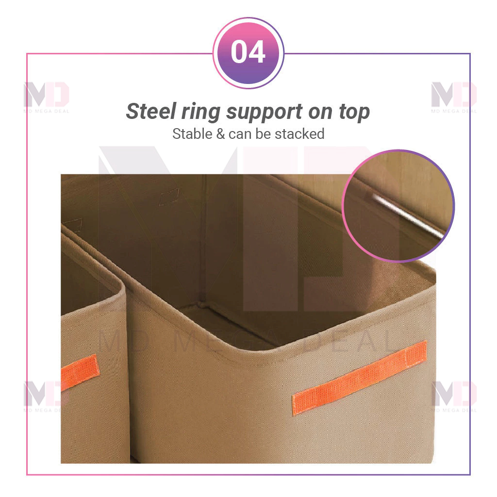《Mega Deal》Foldable Storage Box Steel Frame Clothes Organizer Box ...