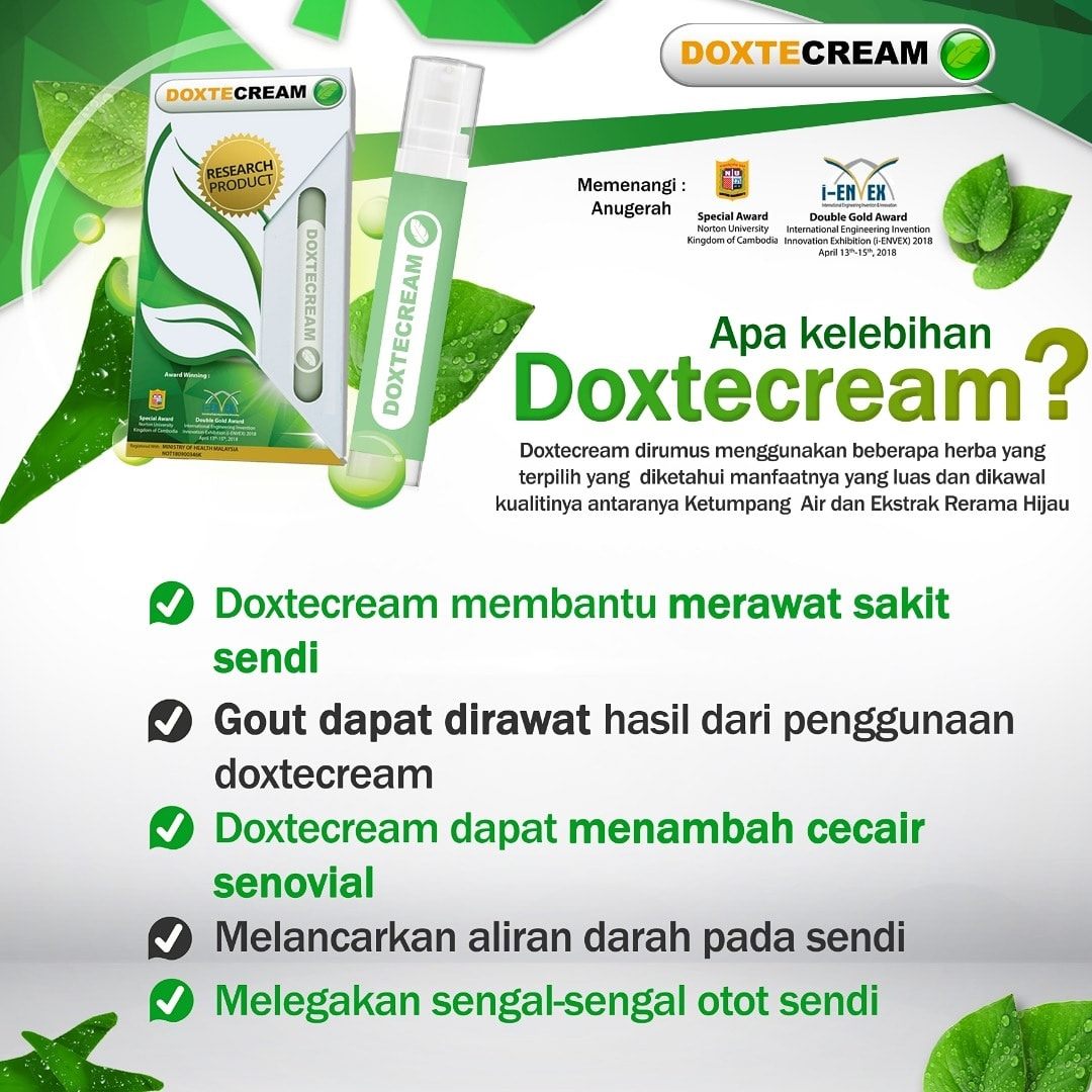 Doxtejoint Cream Original 50g Ubat Sapu Sakit Lutut Dan Sendi Otot ...