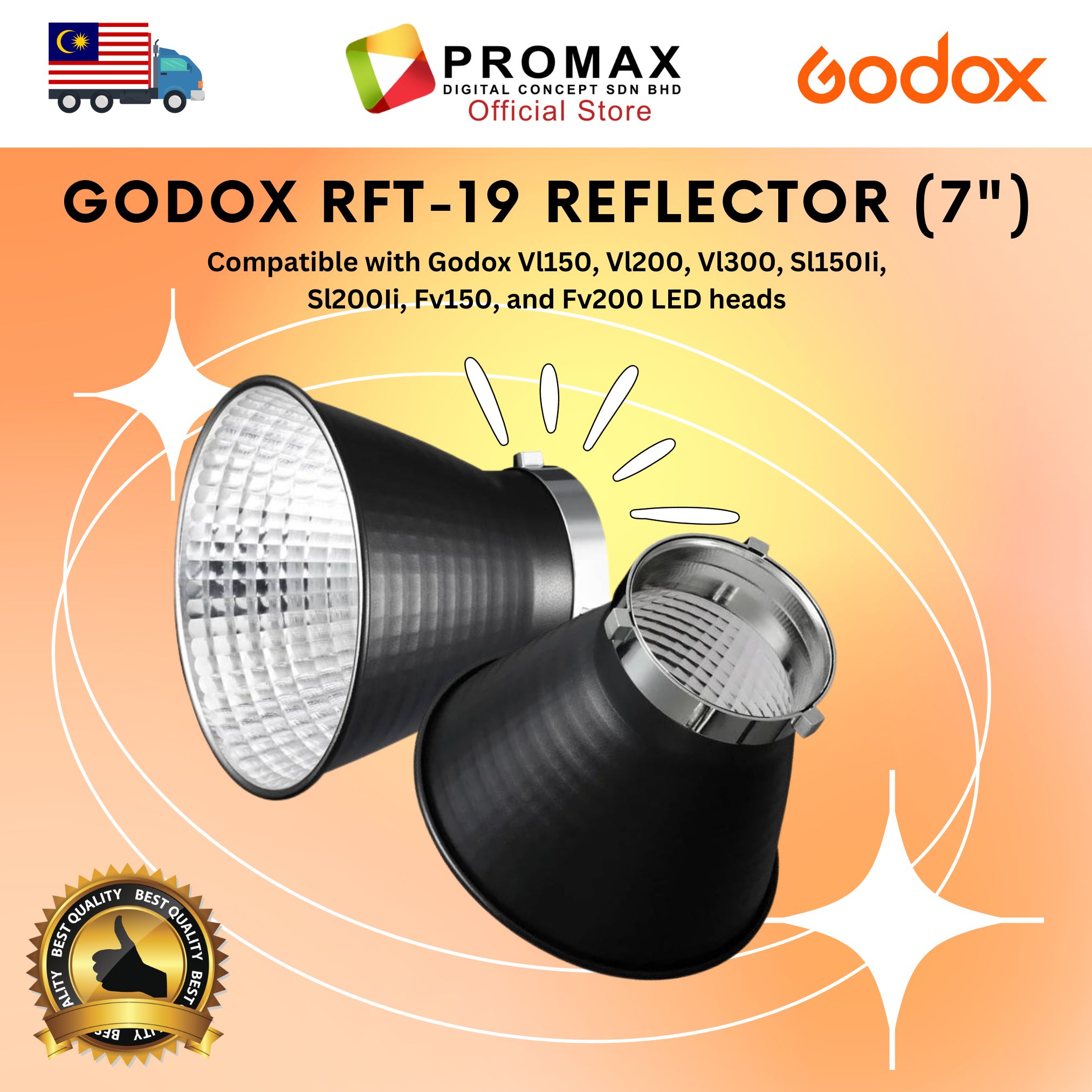 Godox RFT-19 Reflector Bowl (7") | Shopee Malaysia
