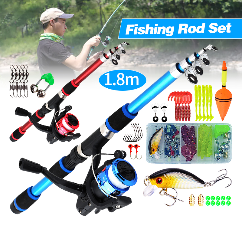 2424 new style Children -AdultsTelescopic Fishing Rod + 5.2:1 Spinning ...