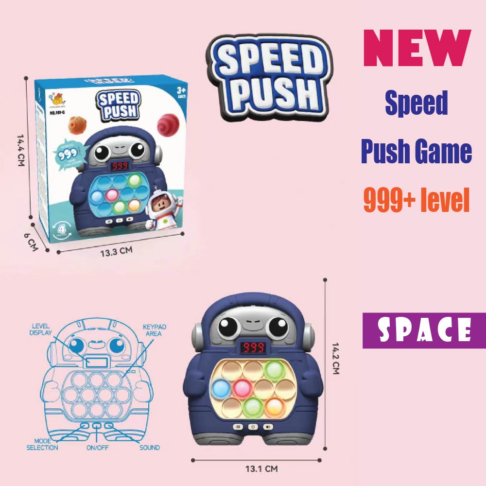 [LED SCREEN] Pop It Toy With Level/Score Display Speed Push Fidget Widget Game Level Up Stage ...