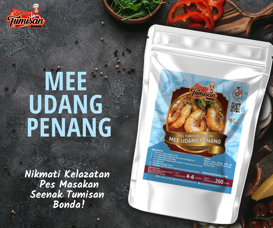 Pes Masakan Mee Udang Penang Shimaz Tumisan Bonda. Perencah, rempah ...
