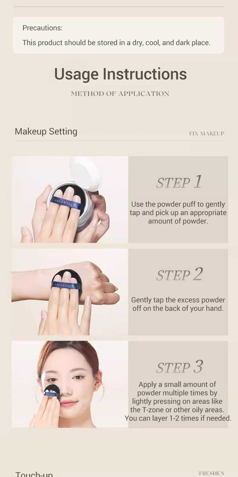 AMORTALS Korea HD Loose Powder Oil Control Silk Setting Powder Makeup ...