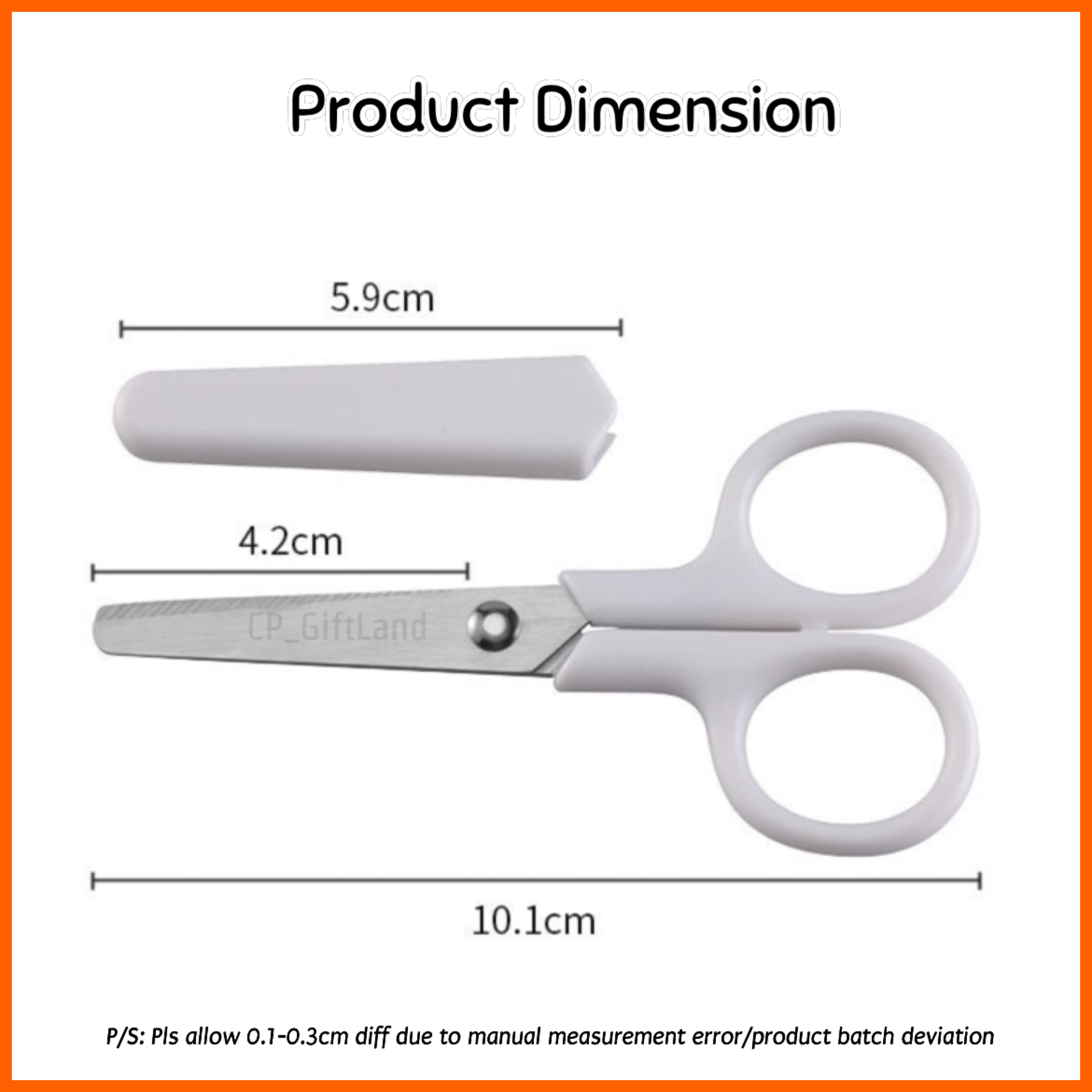 Small Scissor with Protective Cover Stainless Steel Cute Scissors ...