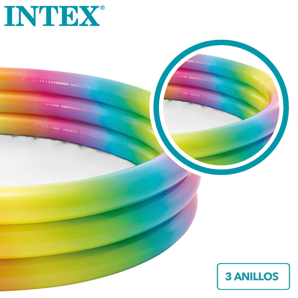 Intex Children 's Swimming Pool Rainbow Ombre Pool 57422/57412/58439 ...