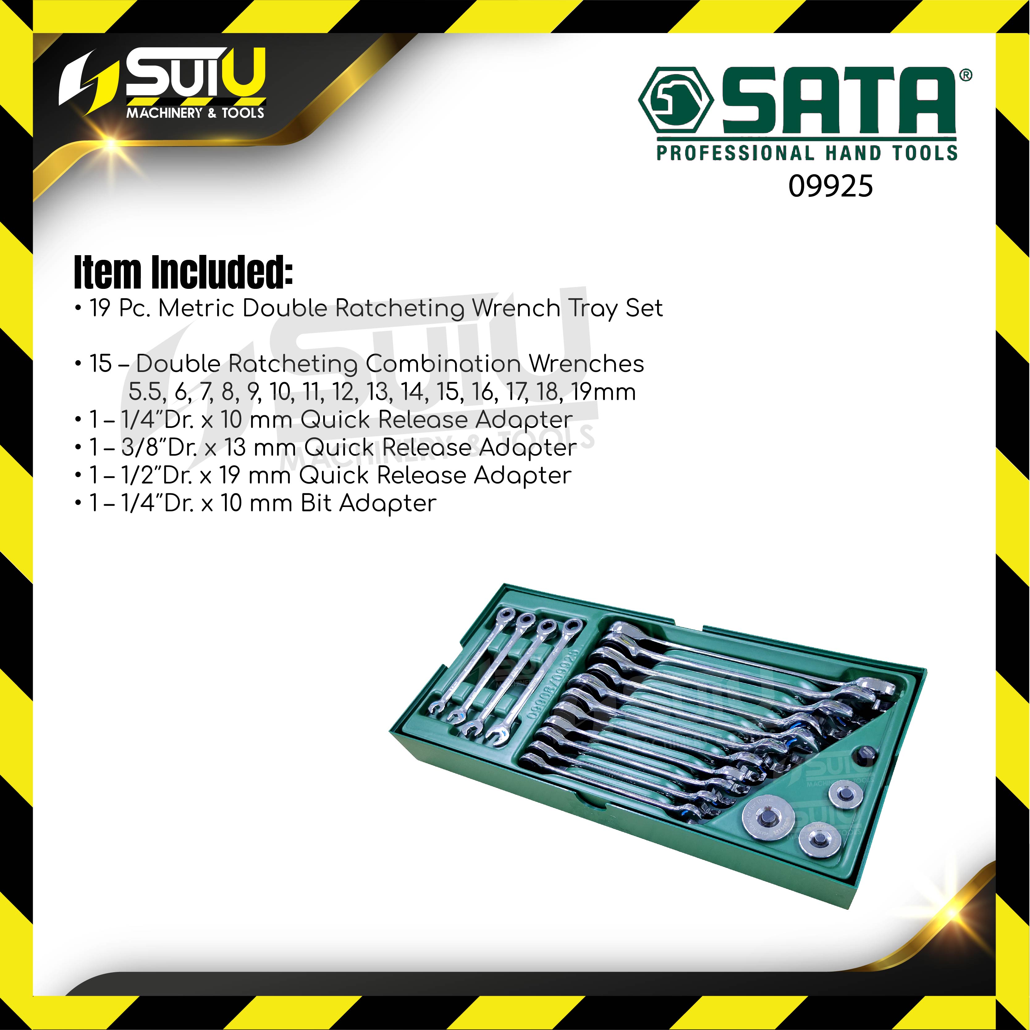 SATA 09925 19PCS Double Ratcheting Wrench Set (METRIC) | Shopee Malaysia