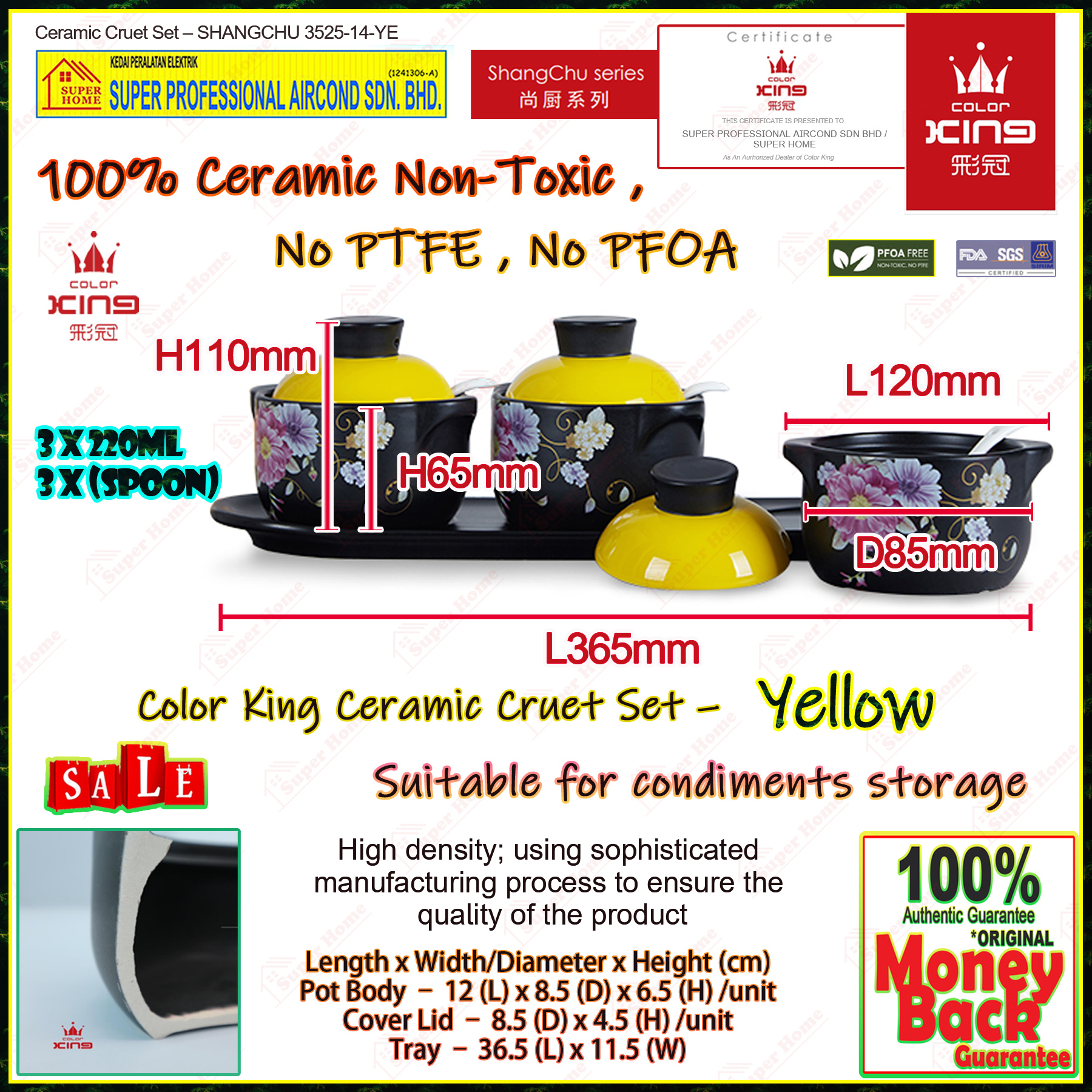 Color King Cruet Set 100% Ceramic Cruet Set | Shopee Malaysia