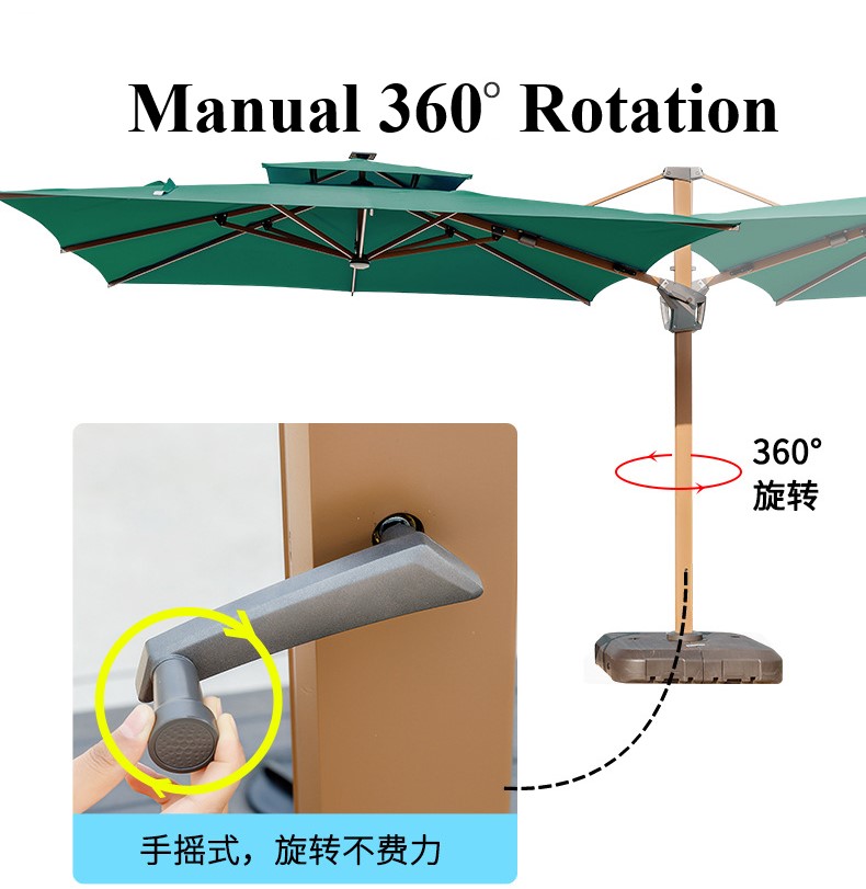 PA Premium 3.5m Full Set Double Layer Garden Outdoor Roman Patio ...