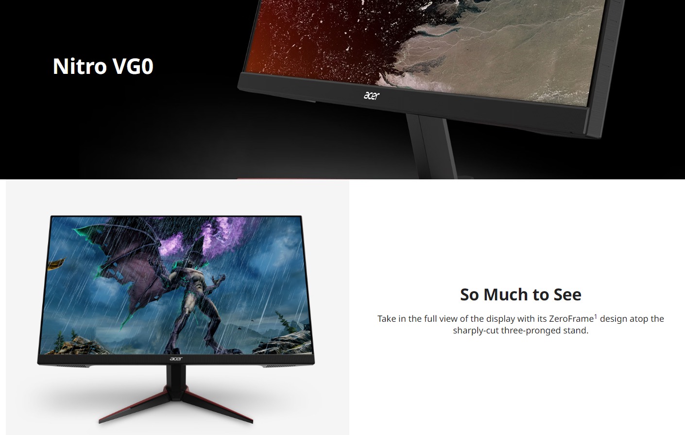 Acer Nitro 24" VG240Y EBIP IPS Full HD FreeSync 100Hz 1ms LED Gaming ...