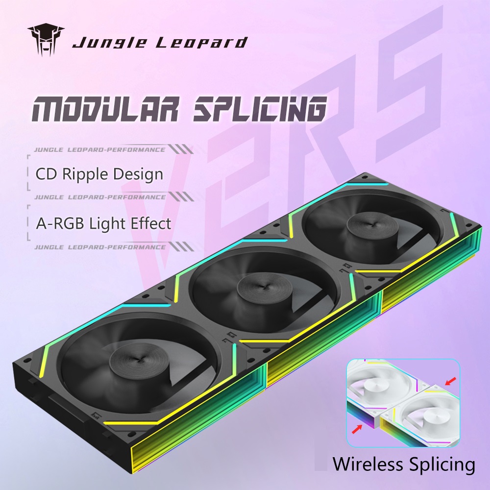 Jungle Leopard Interstellar V2 RS ARGB 3Pin PWM 12cm Fan / Splicing ...