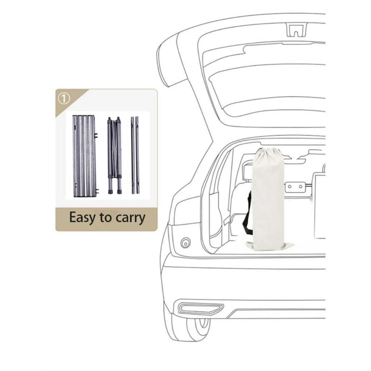 JK Home Folding Table Egg Roll Camping Table Lightweight Foldable Large ...