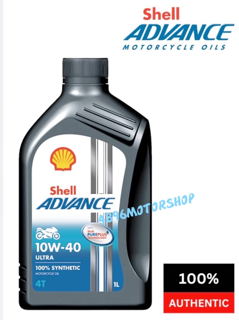 100% ORIGINAL SHELL ADVANCE ULTRA 10W40 4T FULLY SYNTHETIC ENGINE OIL ...
