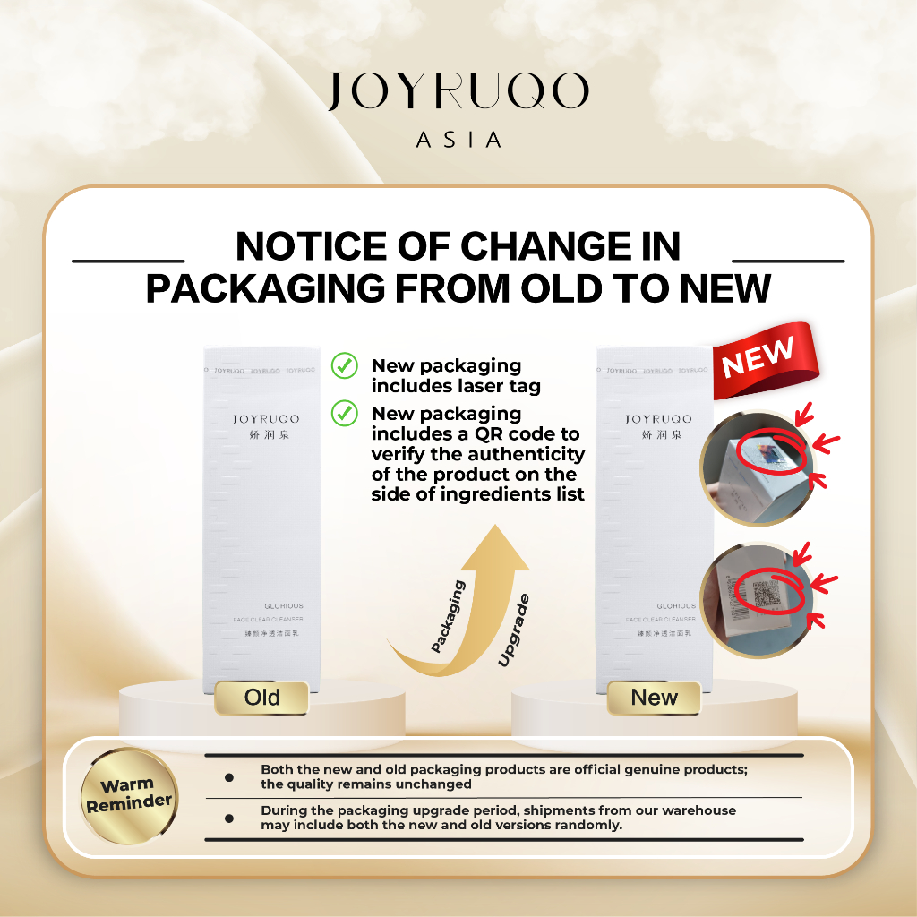 JOYRUQO Glorious Face Clear Cleanser (100ml) 娇润泉 臻颜净透洁面乳 | Shopee Malaysia