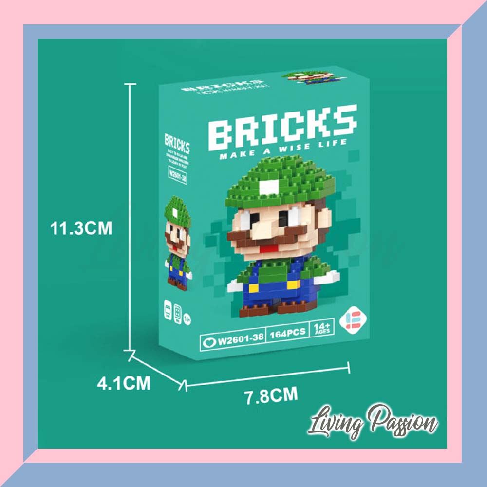 Mini Bricks Blocks Nano Building Block Cute Cartoon Character Children ...