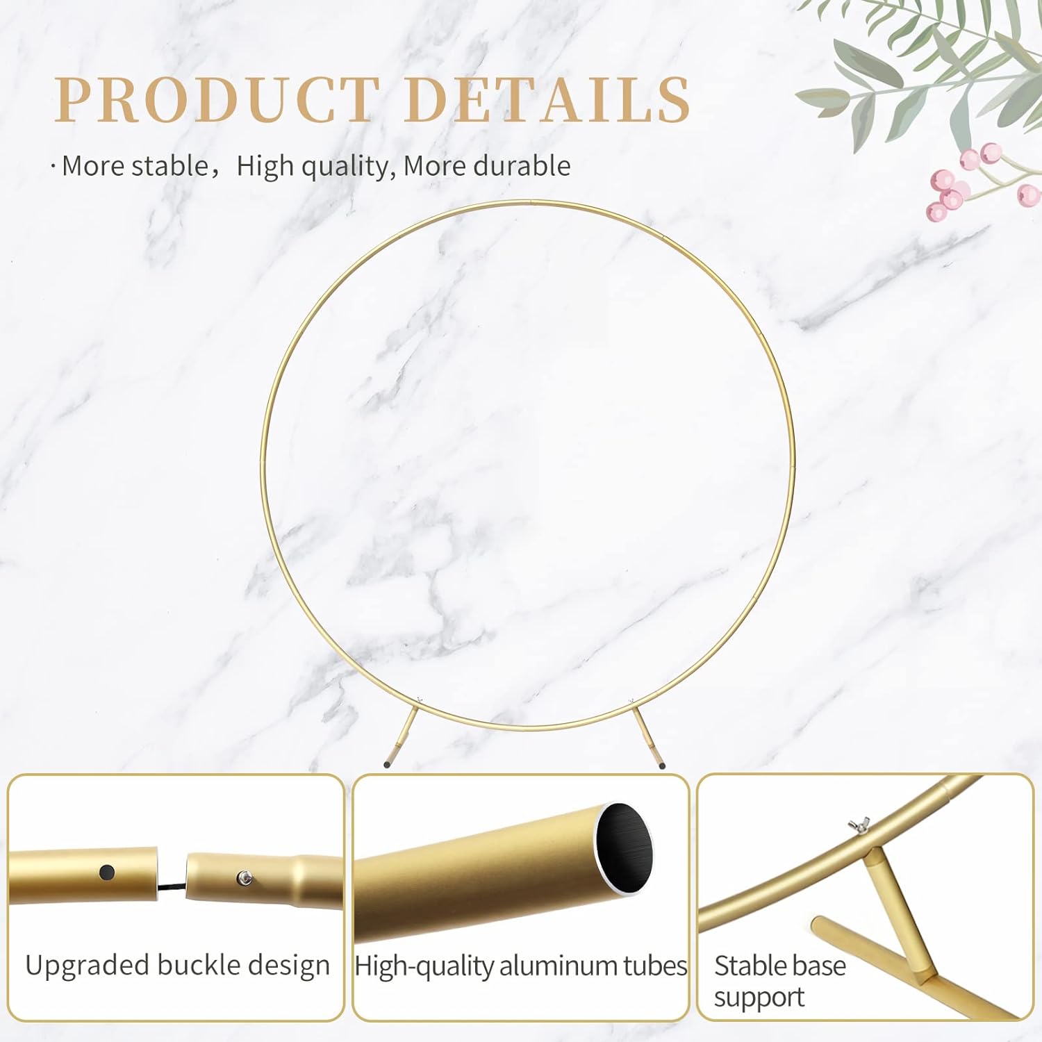 1m 1.5m 2m 2.4m Floral Arch Round Circle Birthday Balloon Stand ...
