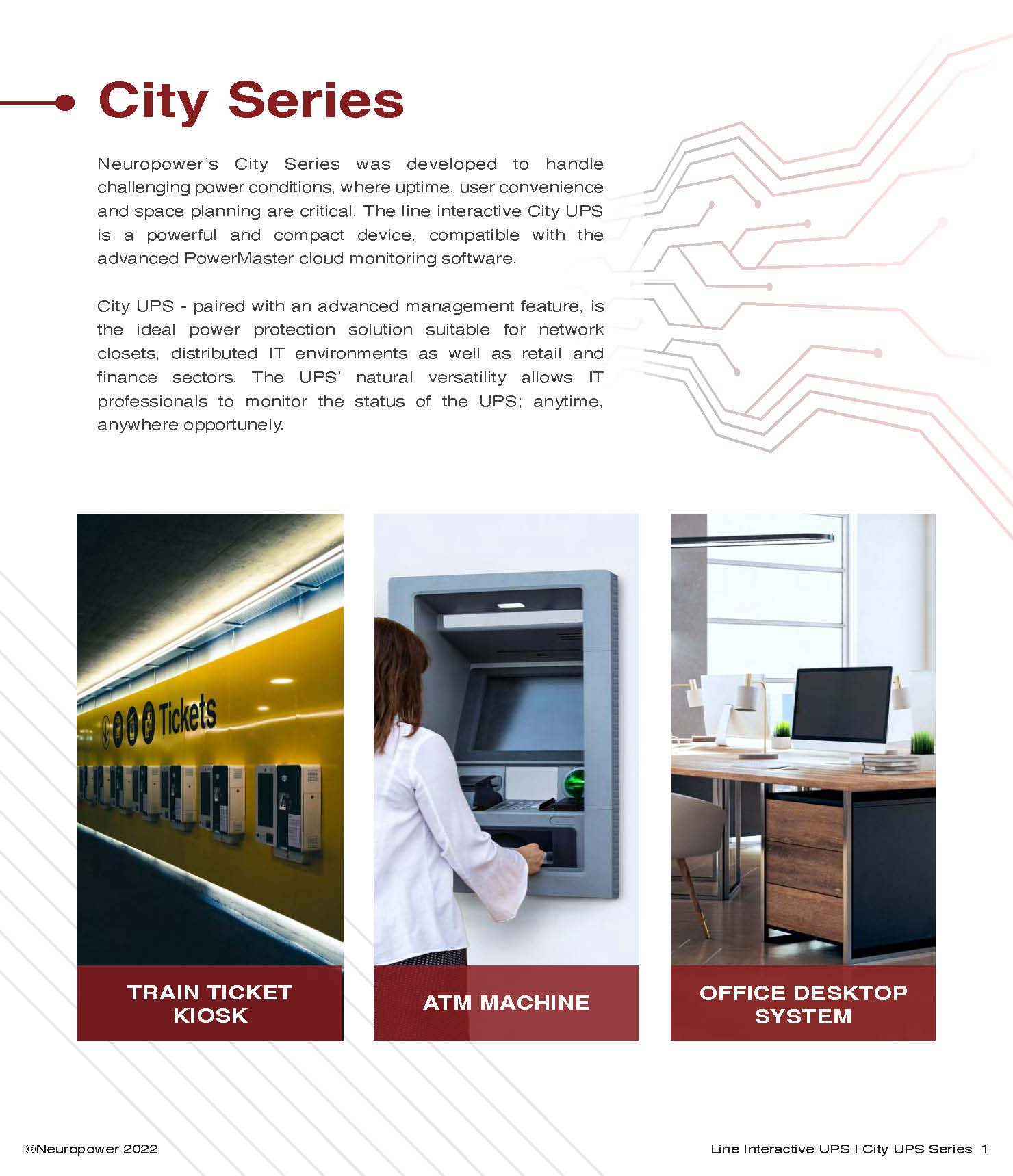 NEUROPOWER City Series UPS Uninterruptible Power Supply with Built-In ...