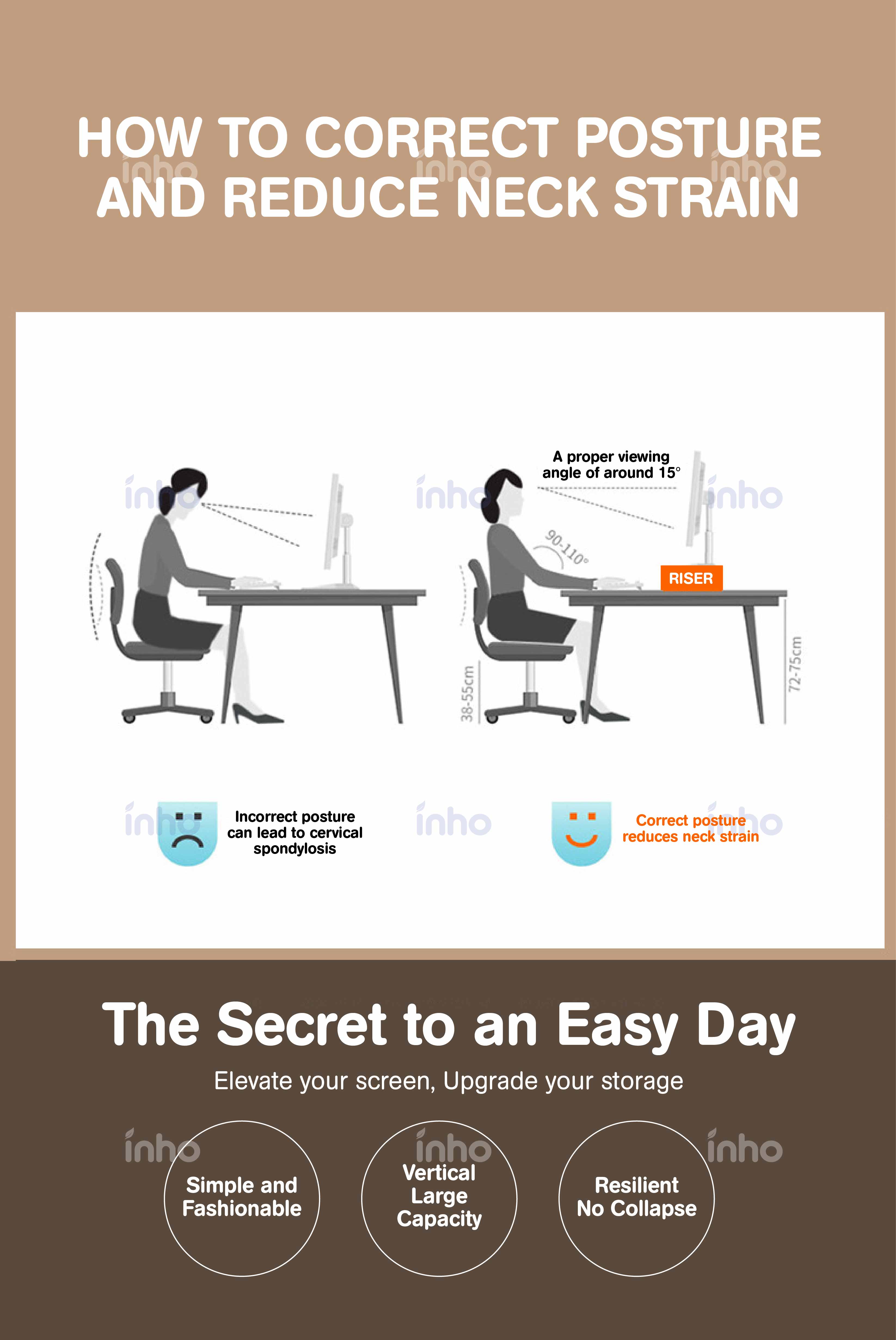 【𝟲𝟬% 𝗢𝗙𝗙𝗘𝗥 𝗖𝗟𝗘𝗔𝗥𝗔𝗡𝗖𝗘】INHO Multipurpose Computer Riser Shelf Computer Screen Riser Rack Plinth ...