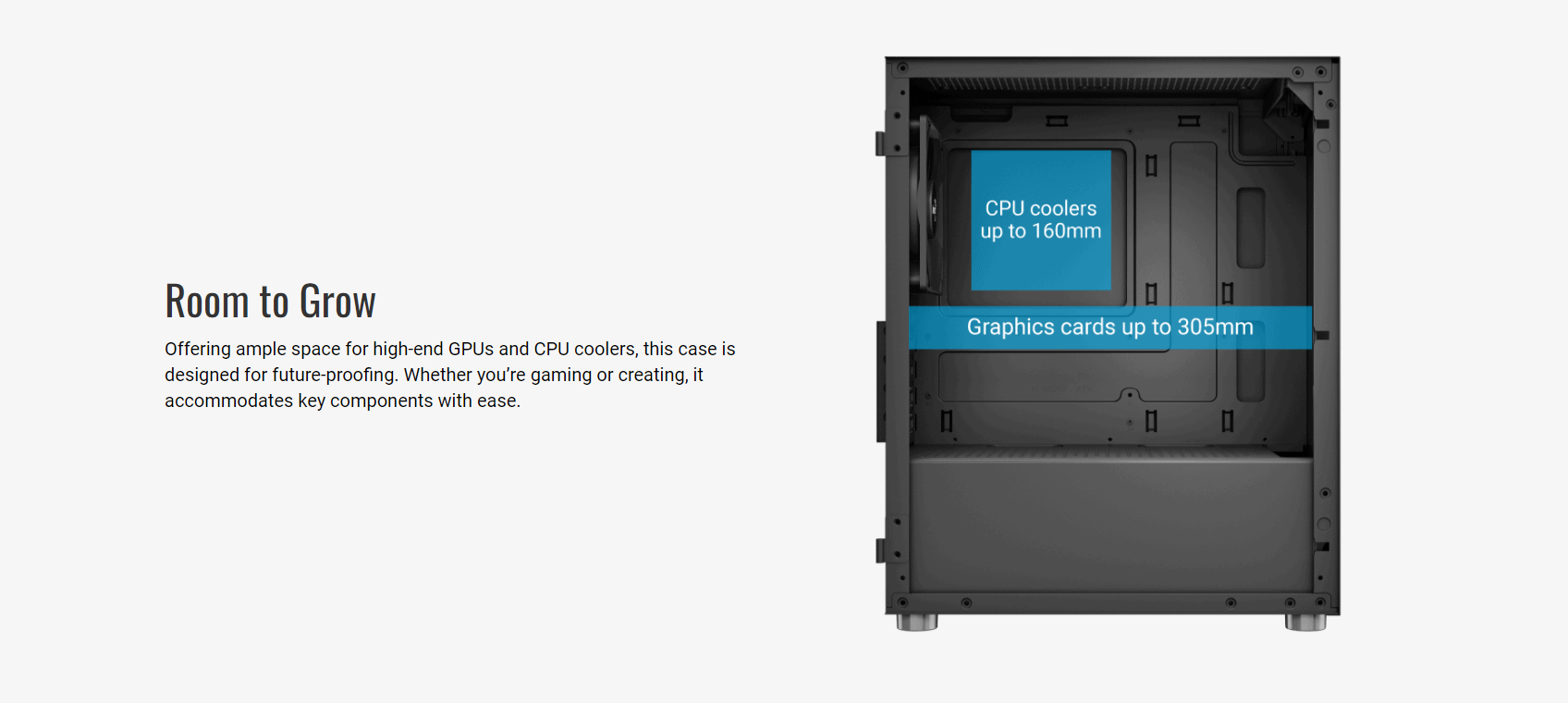 AeroCool CS-111 Black / White Tempered Glass Side Panel Micro ATX (mATX ...