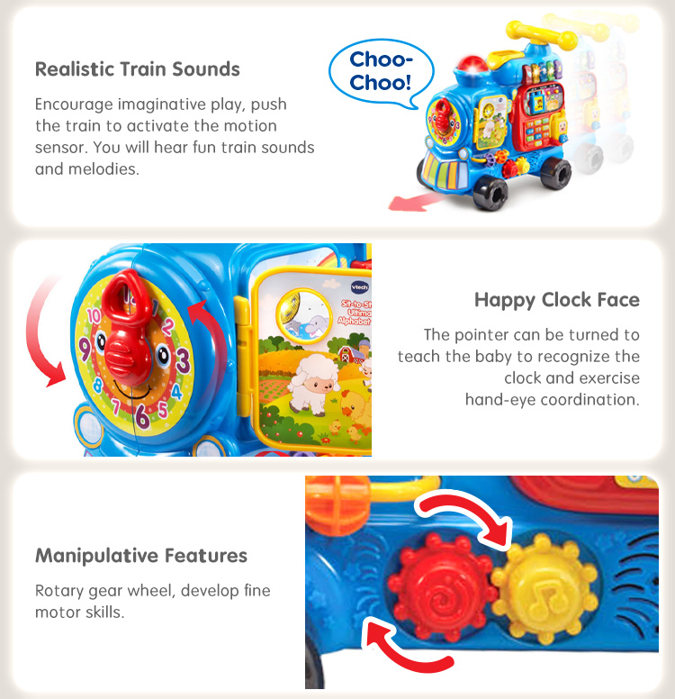 VTech 4 in 1 Ultimate Alphabet Train (Blue) Ride-on Toys Learning kids ...