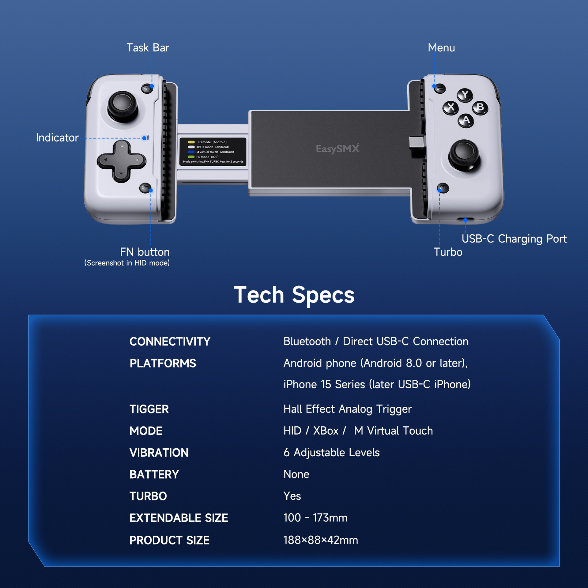 EasySMX M05 Gamepad wireless controller for Android IOS Bluetooth Game ...