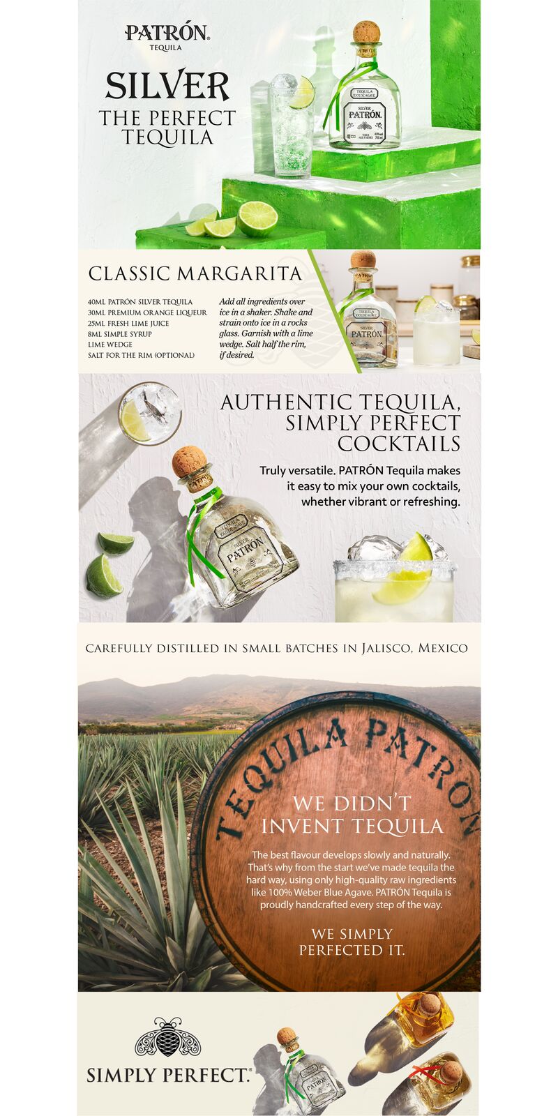 Patron Silver Tequila - 750ml / 75cl, 40% ABV + 1x FREE PATRON CUP ...
