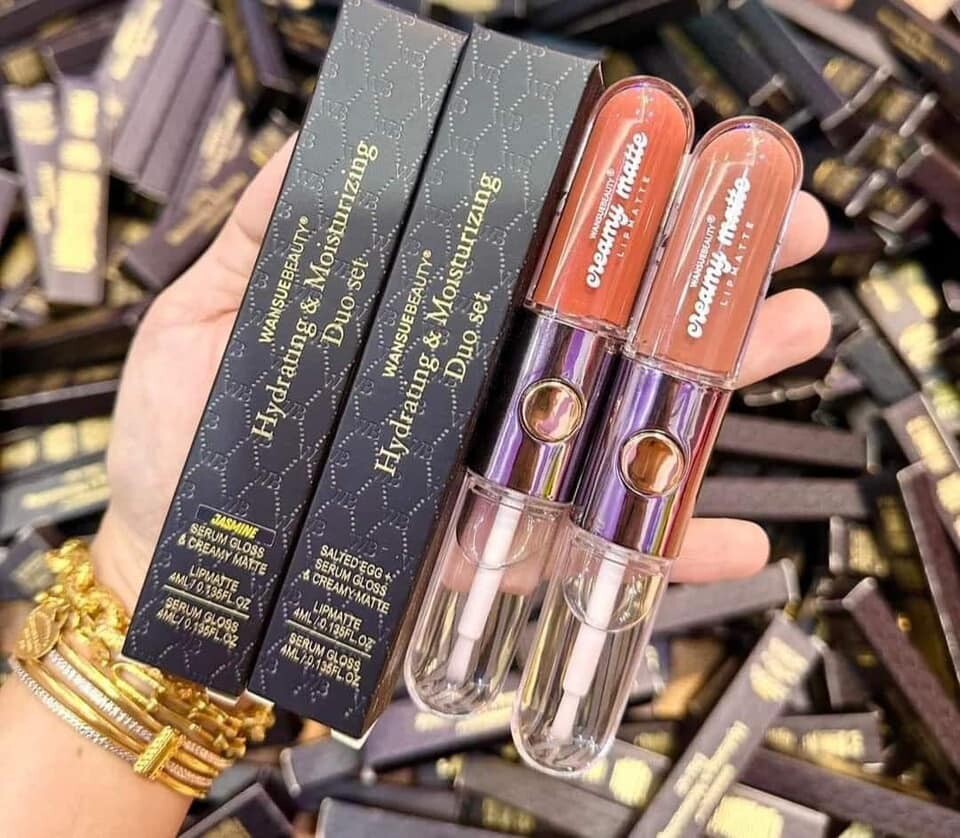 WANSUE BEAUTY DUO SET CREAMY MATTE+ SERUM LIPGROSS SALTED EGG / JASMINE ...