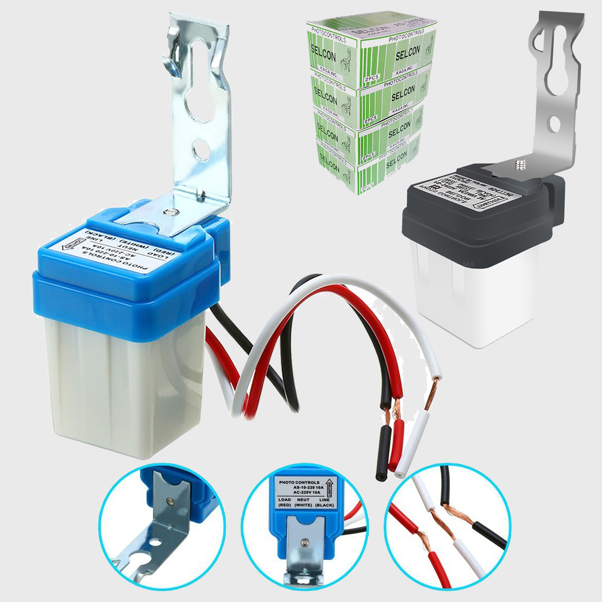 3H Selcon Suis Photocell 3A/6A/10A Automatik Siang/Malam Photocell ...