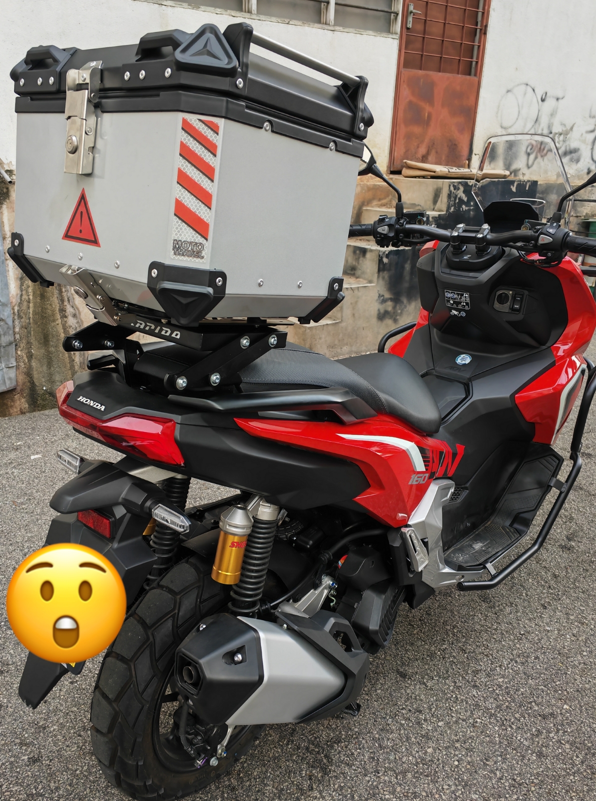 Monorack Adjustable RAPIDO Box Alloy 45L Aluminum Honda ADV160 ADV 160 ...