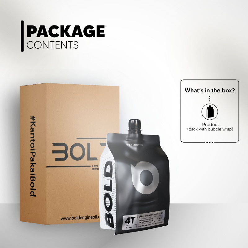 BOLD 4T 1.2L Fully Synthetic 10w40 15w50 MA2 Motorcycle Engine Oil ...