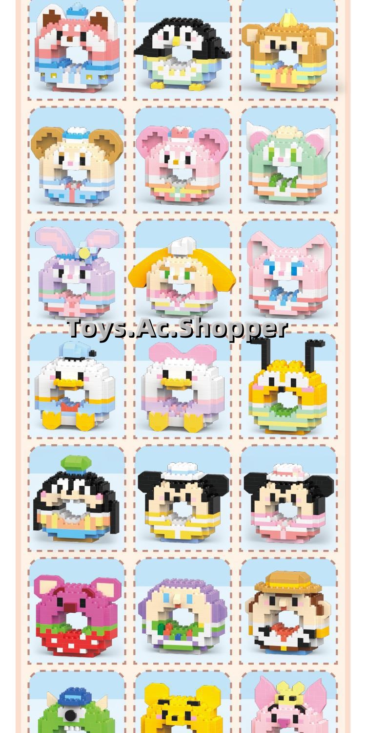 Lele Building Block Nano Bricks Cute Cartoon 5mm 8mm 14 y 24 Donut ...