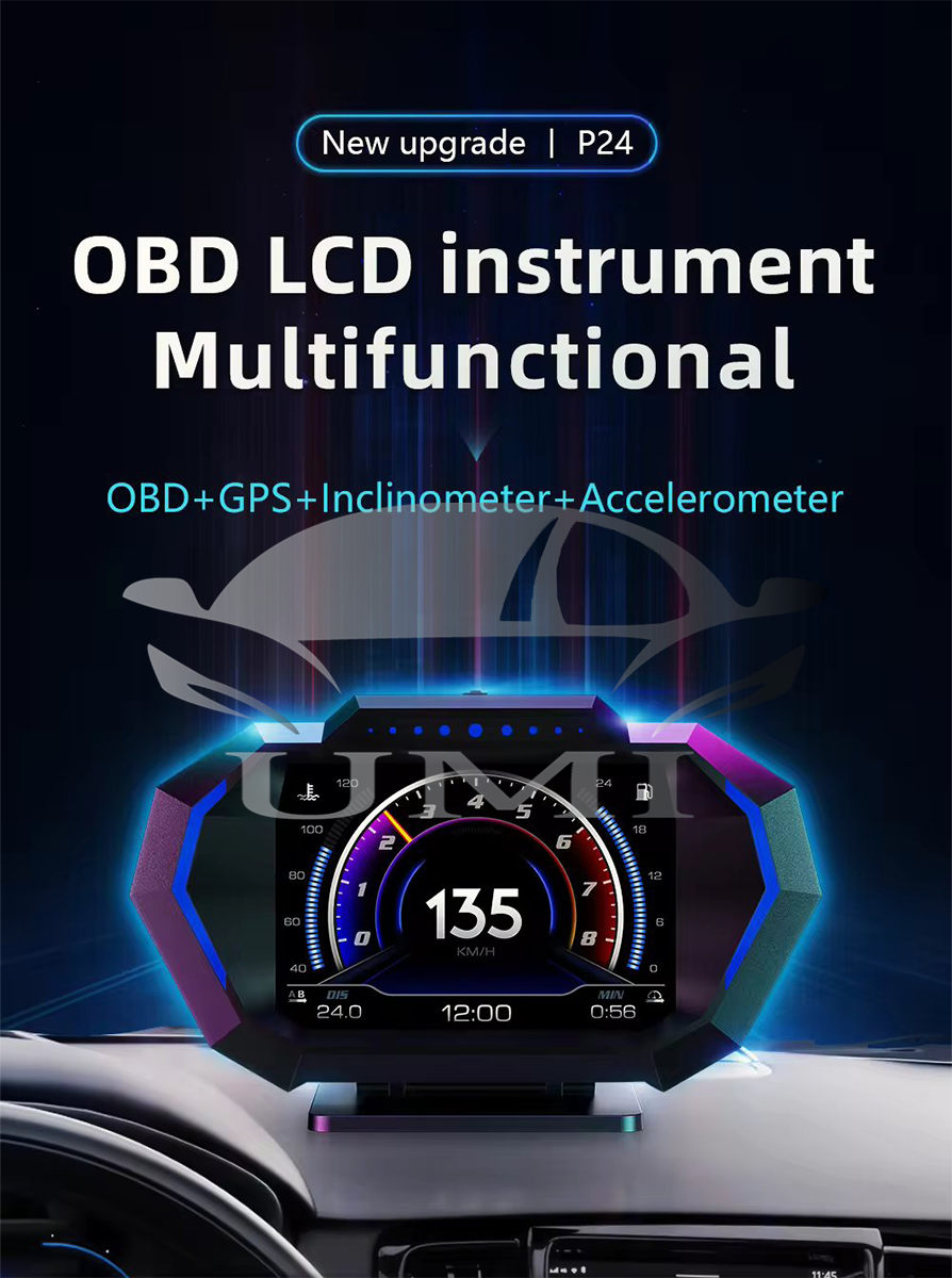 Car Meter Kereta HUD Speedometer P24 Voltage Speed RPM Turbo Pressure ...