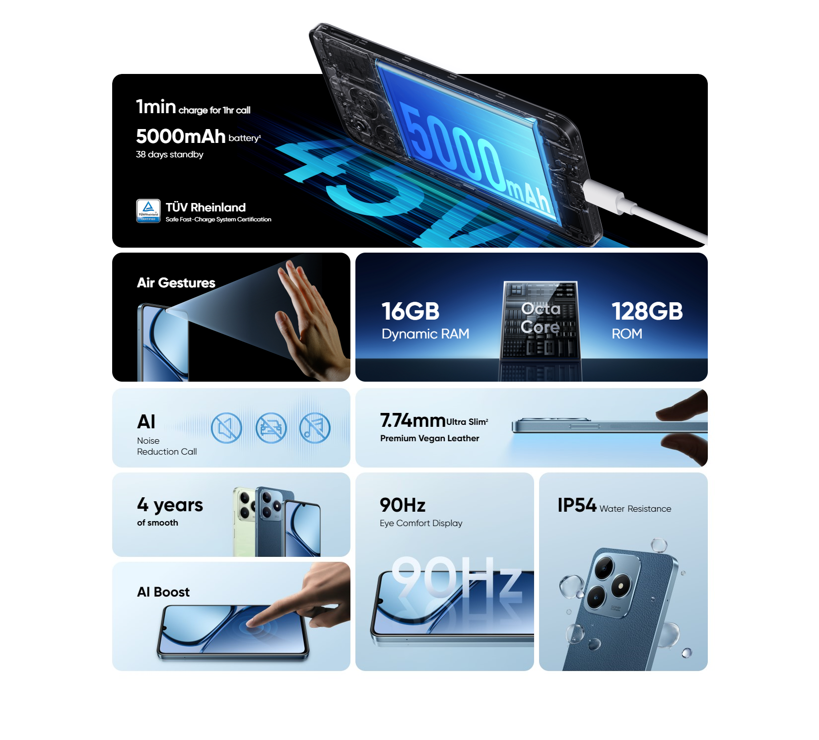 Realme C63 4G LTE/RMX3939 (8GB+128GB) Original Realme Malaysia Set ...
