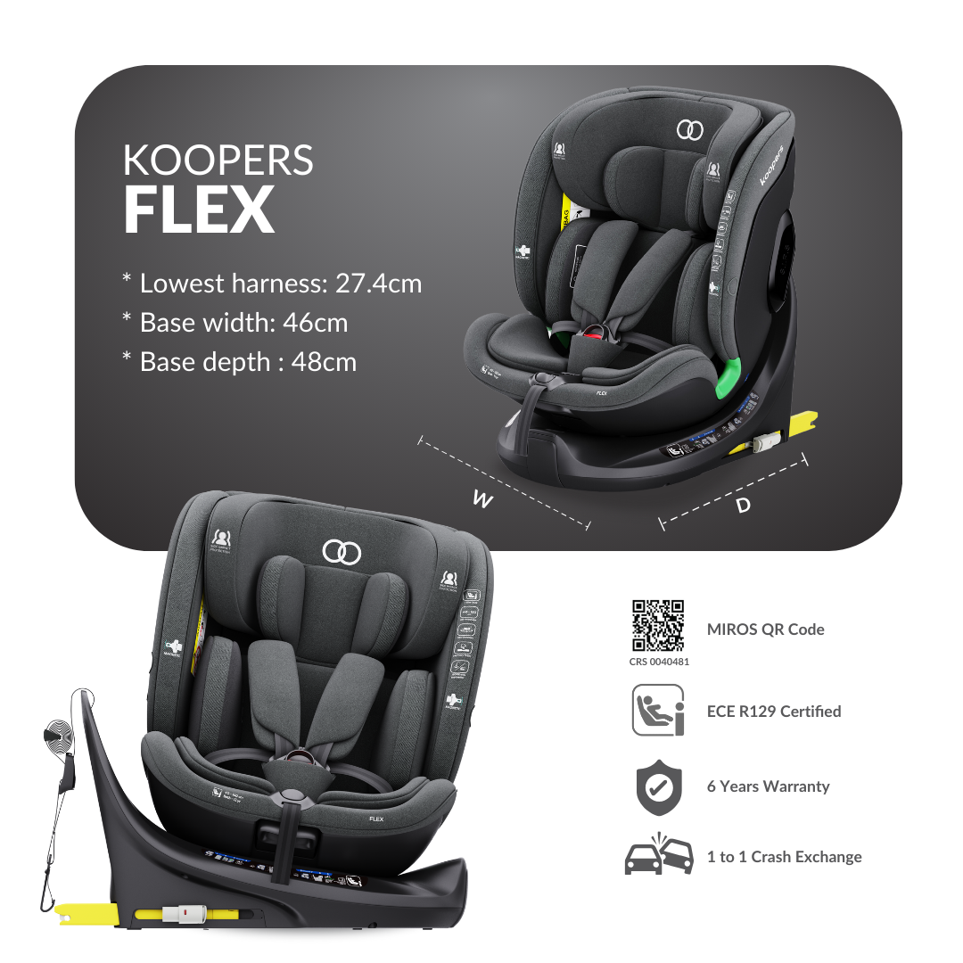 Koopers Flex 360 Rotate Isofix Baby Car Seat | ECE R129 Approved | Shopee Malaysia