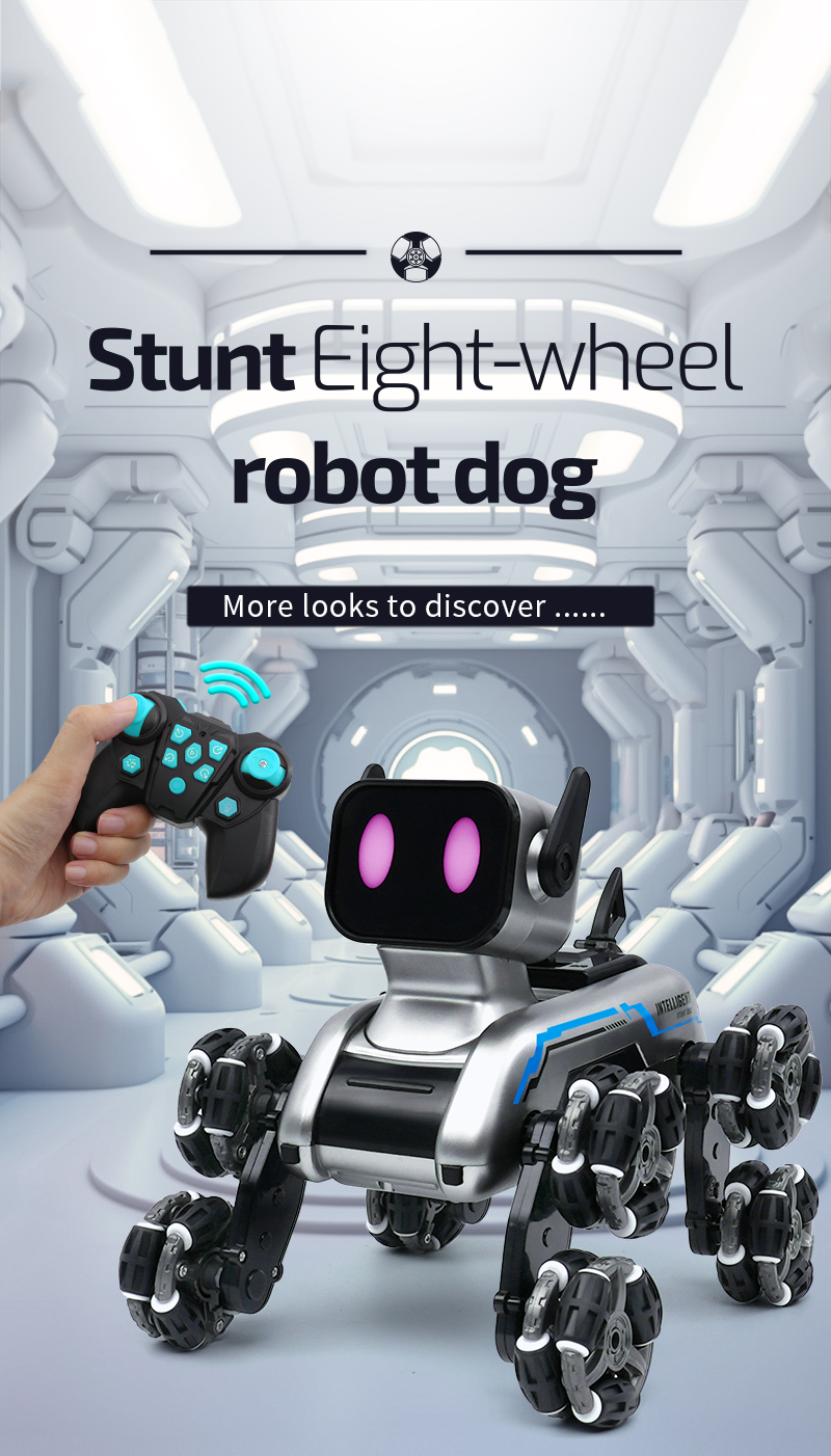 2024 Robot 8 Roda Whee Pet Electric Remote Control Toy Dog Intelligent ...