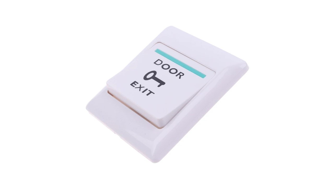 Big White Exit Push Button For Electromagnetic EM Lock Door Access ...