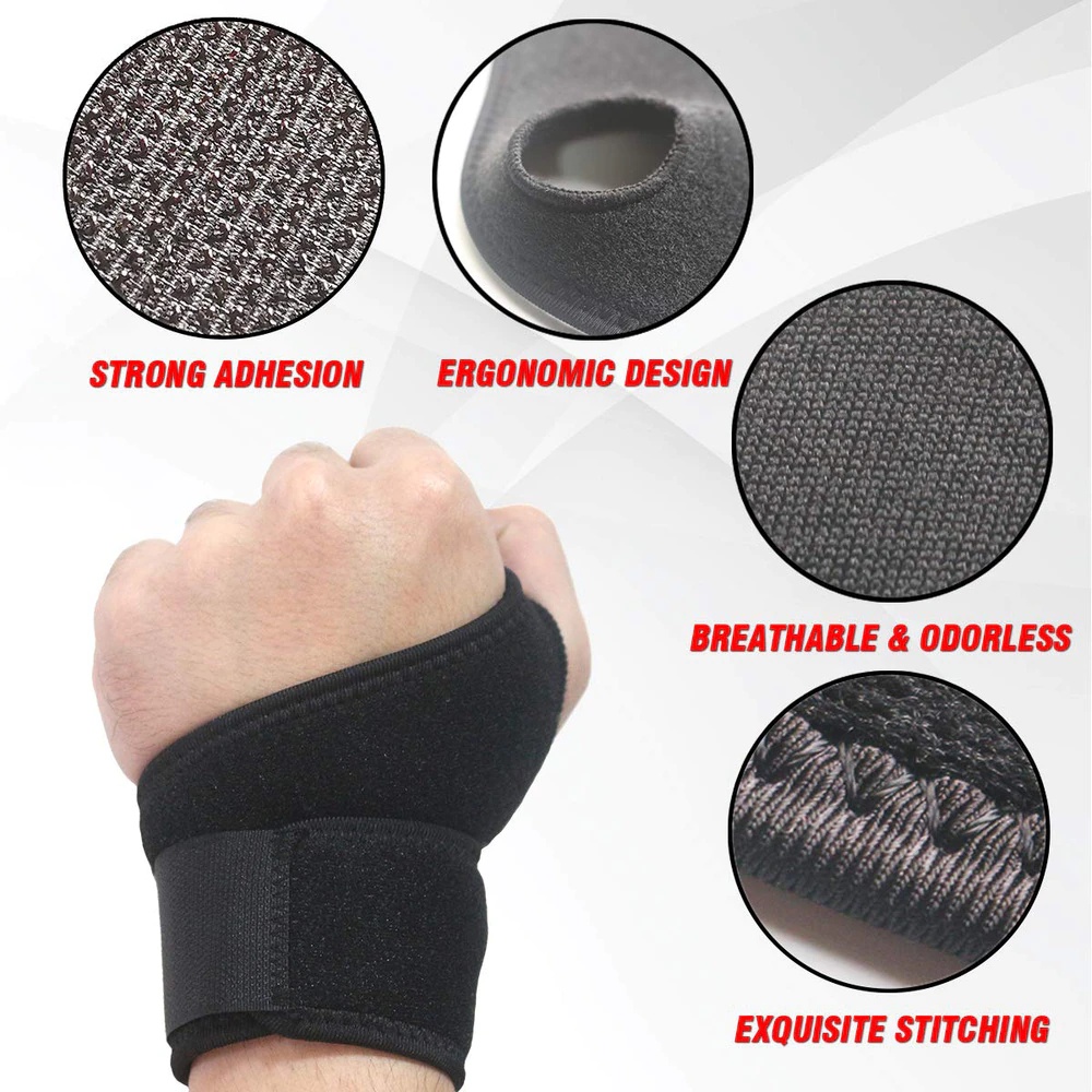 MiMi Sport Wristband Glove Wrist Support Bracer Brace Guard Protector ...