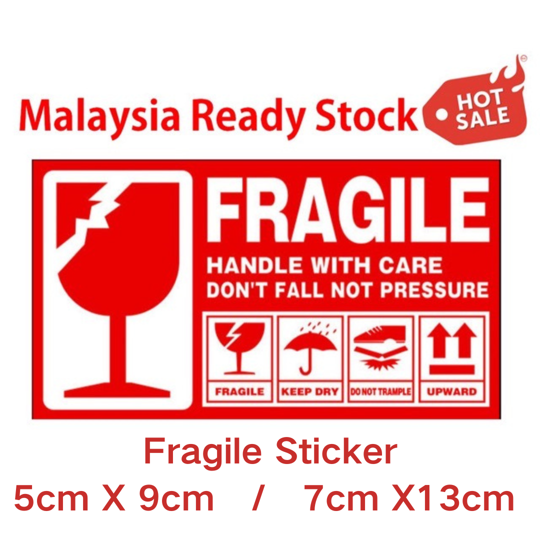 Fragile Sticker 5x9cm 1000pcs per Stack perROLL 1000PCS FRAGILE STICKER ...