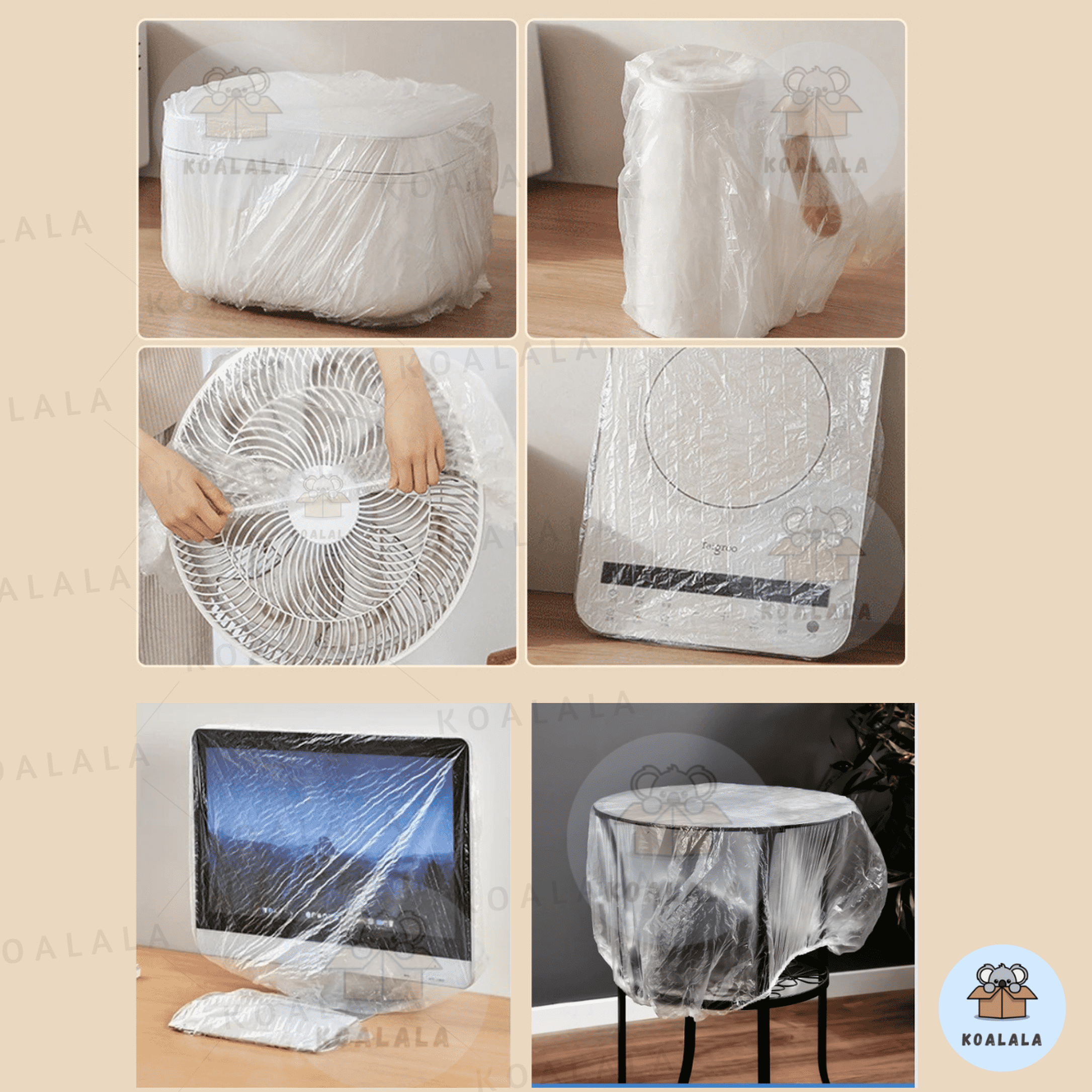 30PCS Large Disposable Plastic Wrap Cover For Appliances Cover ...