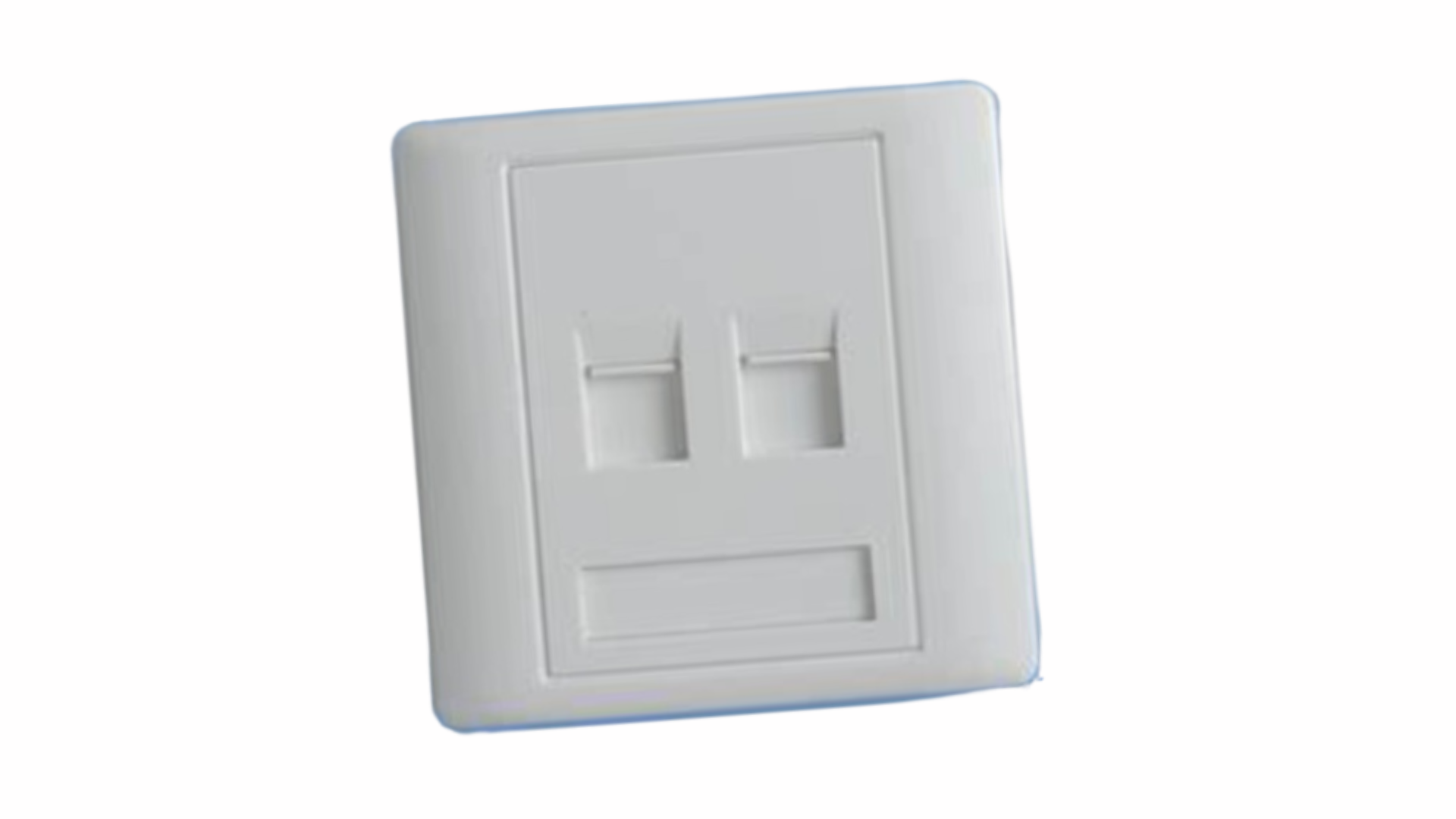 Faceplate Double 2 Gang Slot Cat5e Cat6 Cat3 Telephone Internet Modular ...