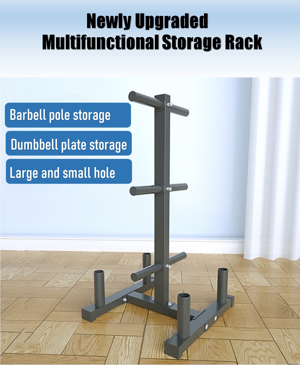 Olympic Weight Plate & Barbell Storage Rack Tree Design Load Capacity ...