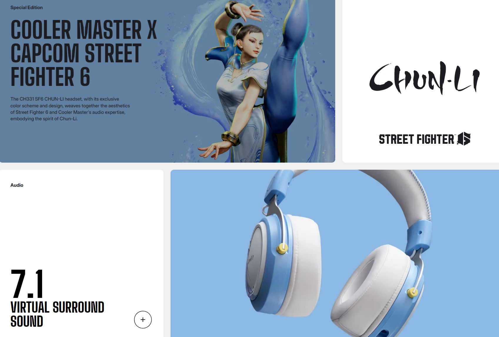 Cooler Master CH331 / CH-331 SF6 CHUN-LI PC PS4 Game Console 7.1 ...